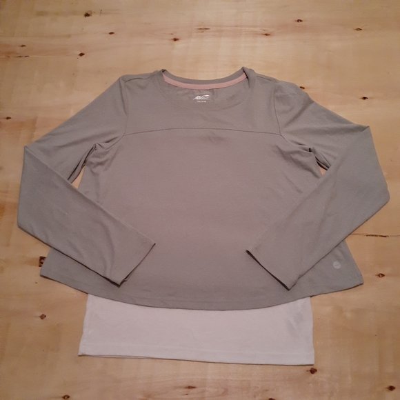 Avia | Shirts & Tops | Avia Sporty Long Sleeve Layered Athletic Stretch ...